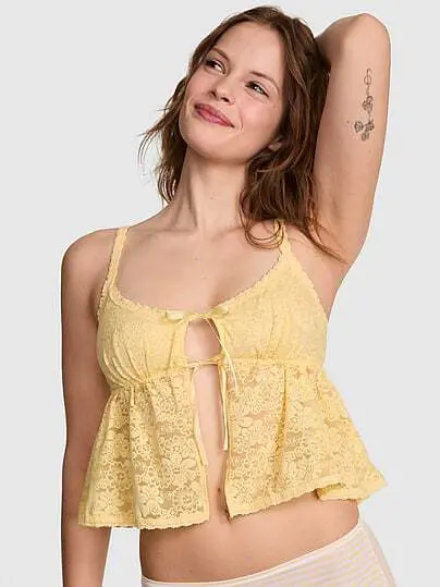 Pink Wink Wink™ Flyaway Bra Top - Yellow