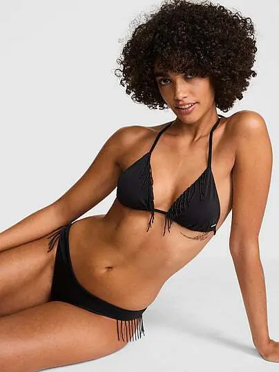 Pink Reversible Triangle String Bikini Top - Multicolored