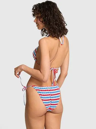 Pink Reversible Side-tie Cheeky Bikini Bottom - Multicolored
