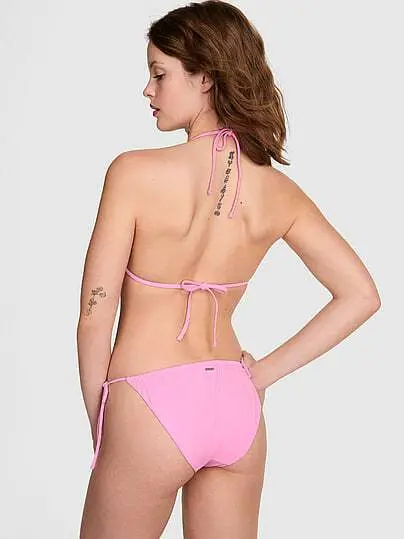 Pink Side-tie Cheeky Bikini Bottom - Pink