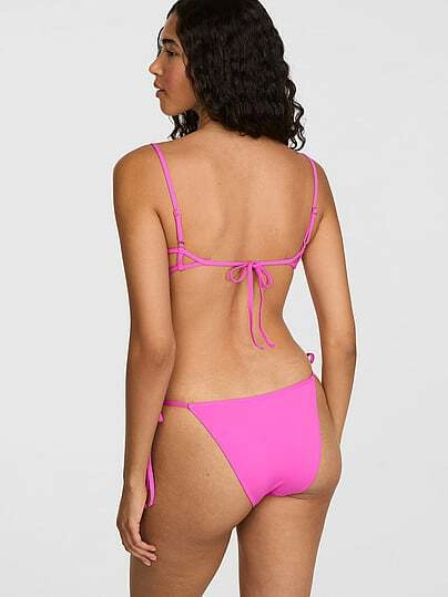 Pink Side-tie Cheeky Bikini Bottom - Pink