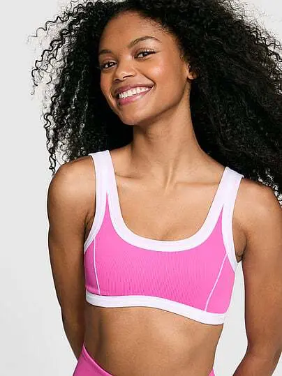 Pink The Wave Soft Seamless Contour Sports Bra - Pink