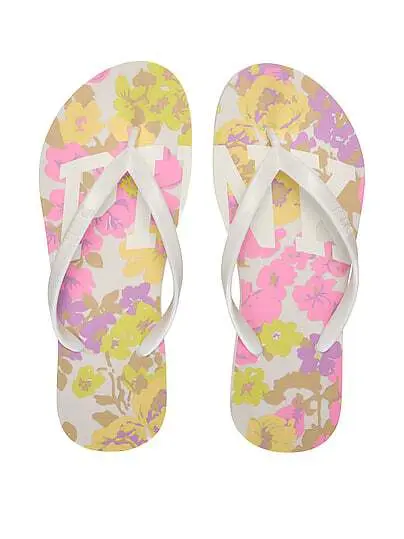 Pink Flip Flops - Floral