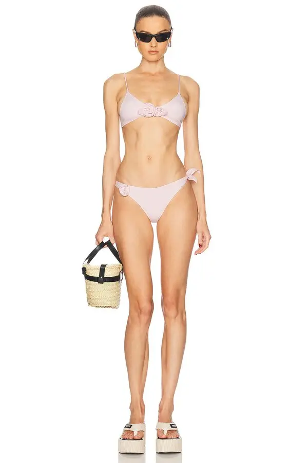 Coperni Flower Bikini Top - Pink