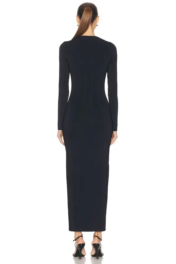 Galvan Atlanta Ballet Neck Dress - Midnight