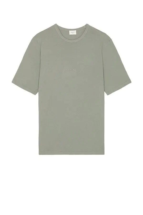 Saint Laurent Short Sleeve Tee In Sage