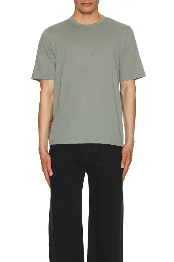 Saint Laurent Short Sleeve Tee In Sage