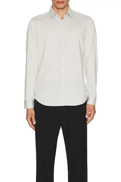 Theory Sylvain Structure Knit Shirt - Fog
