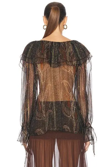 Saint Laurent Sheer Blouse