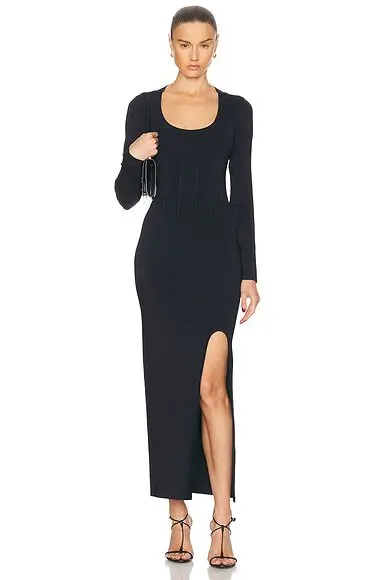 Galvan Atlanta Ballet Neck Dress