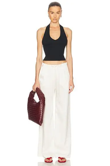 NILI LOTAN Britt Halter Top - Black