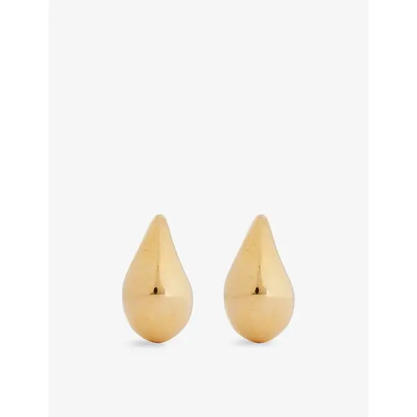 Bottega Veneta Large Drop Earrings - Yellow Gold