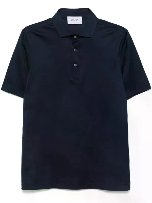 D4.0 Cotton Polo Shirt - Blue