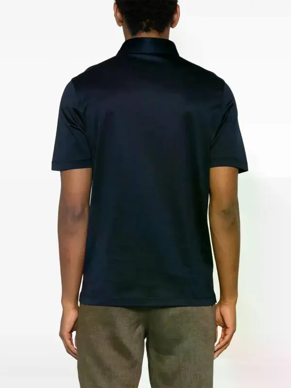 D4.0 Cotton Polo Shirt - Blue