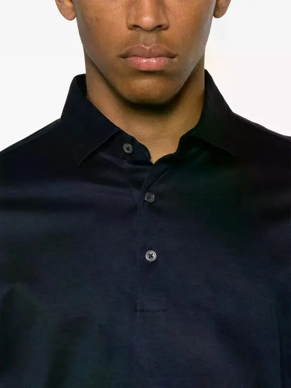 D4.0 Cotton Polo Shirt - Blue