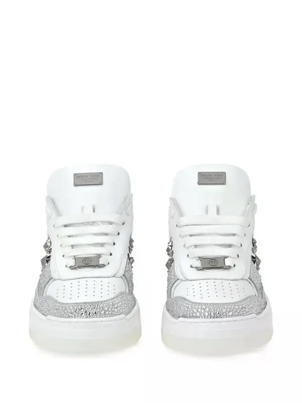 Philipp Plein Stud-embellished Sneakers - White