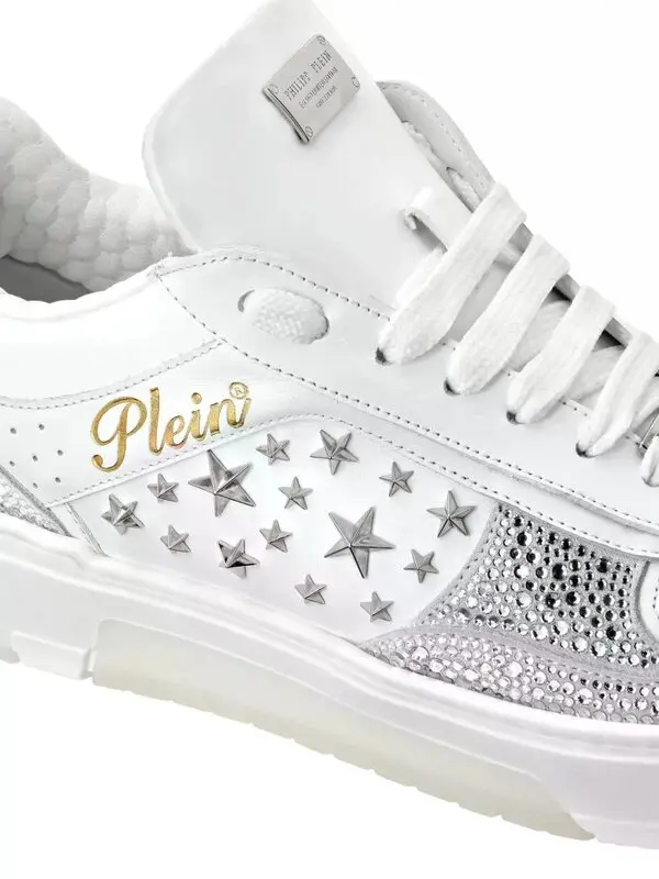 Philipp Plein Stud-embellished Sneakers - White