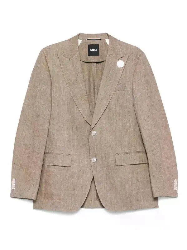 BOSS Canvas Blazer - Brown