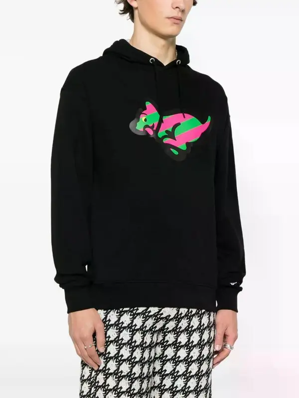 ICECREAM Running Puppy Hoodie - Black