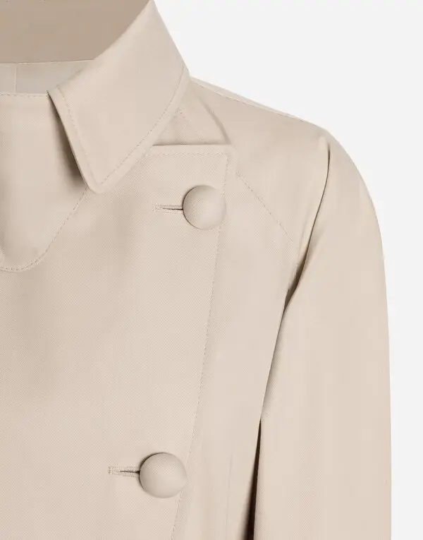 Dolce & Gabbana Cotton Drill Trench Coat - Beige