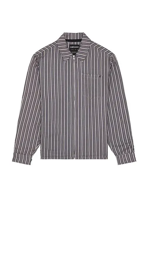 THE HUNDREDS Padded Long Sleeve Woven Shirt - Grey