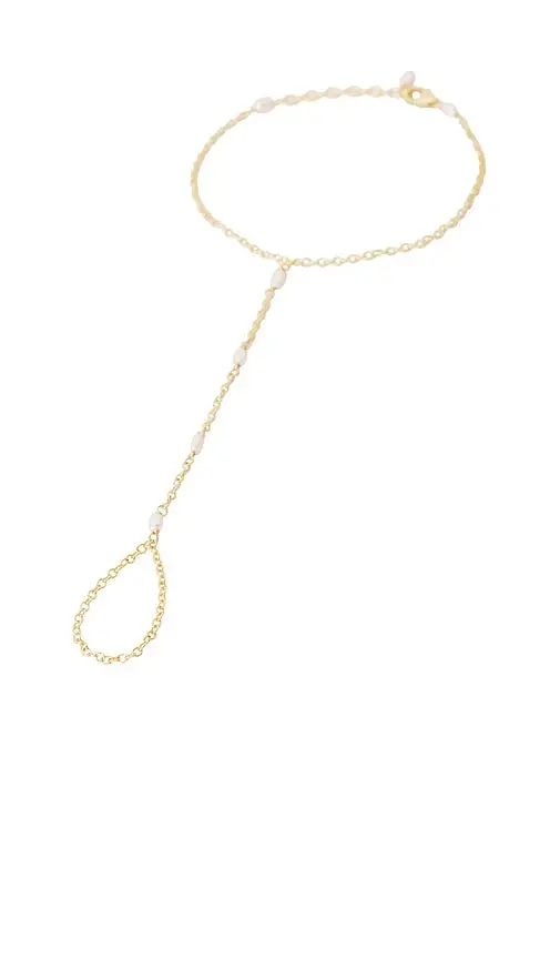 NAIIA Sophia Pearl Hand Chain - Gold