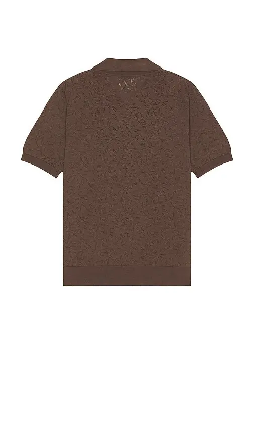 FAR AFIELD Belser Knitted Polo In Brown