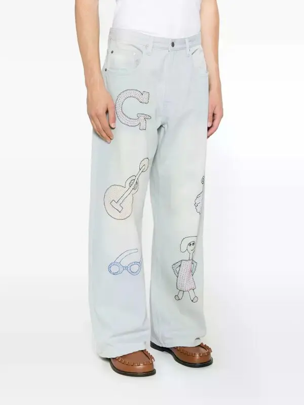 GLASS CYPRESS Embroidered Jeans