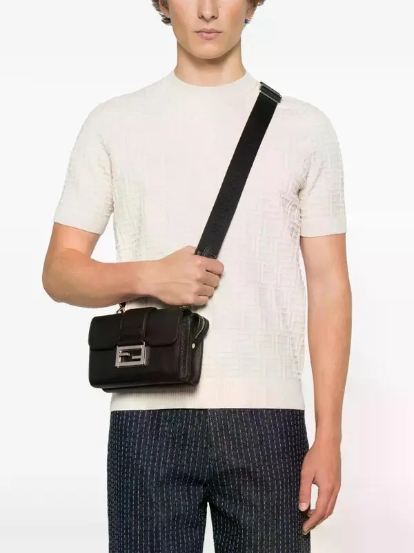 Fendi Double Baguette Messenger Bag - Black