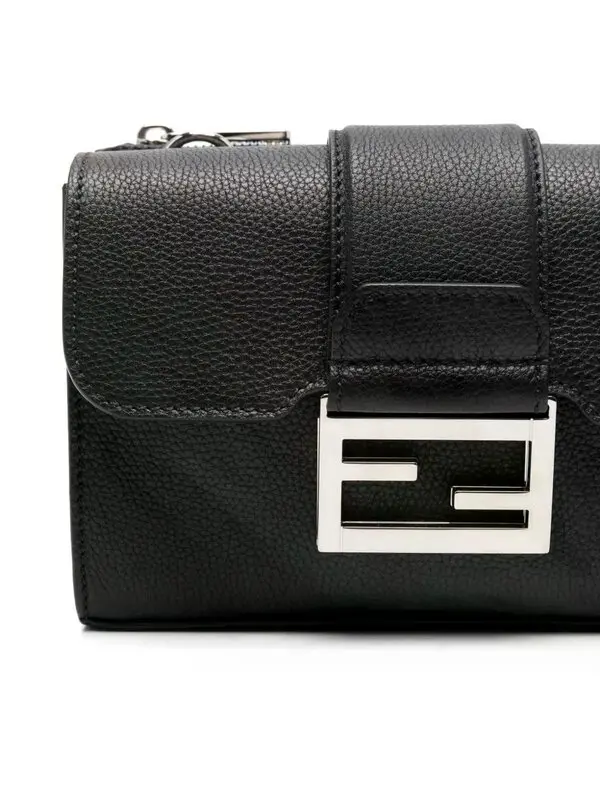 Fendi Double Baguette Messenger Bag - Black