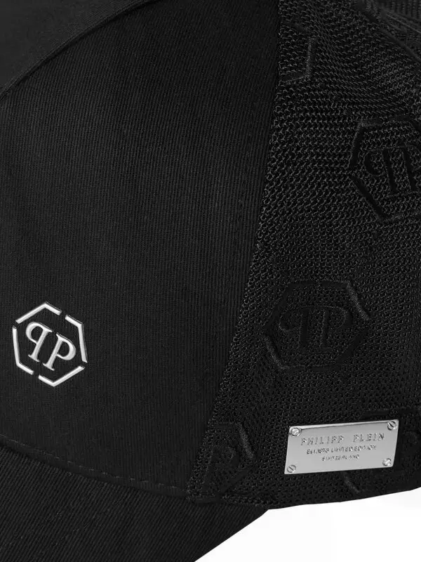 Philipp Plein Hexagon Appliqué Baseball Cap - Black