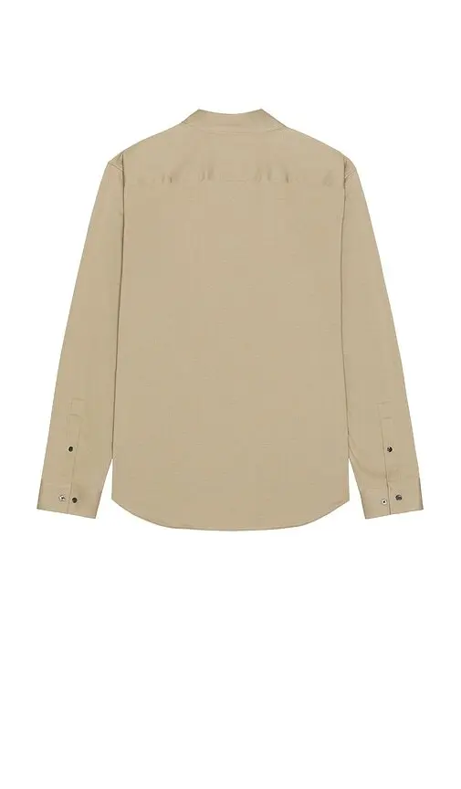 Theory Sylvain Structure Knit Shirt In Grey - Feather