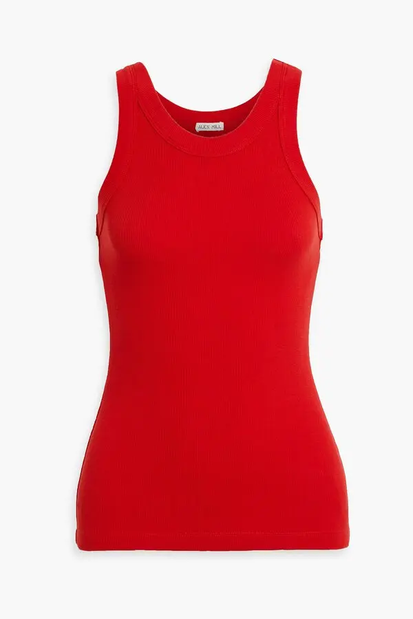 ALEX MILL Stretch Cotton Jersey Tank - Red