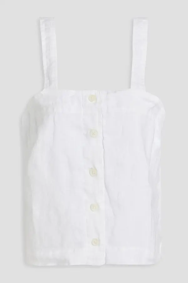 ALEX MILL Linen Top - White