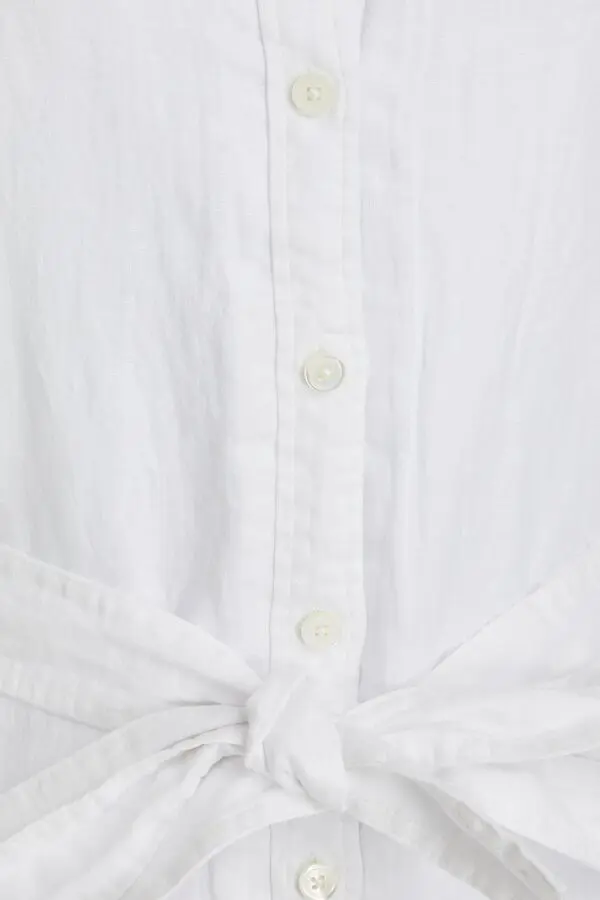 ALEX MILL Linen Mini Shirt Dress - White