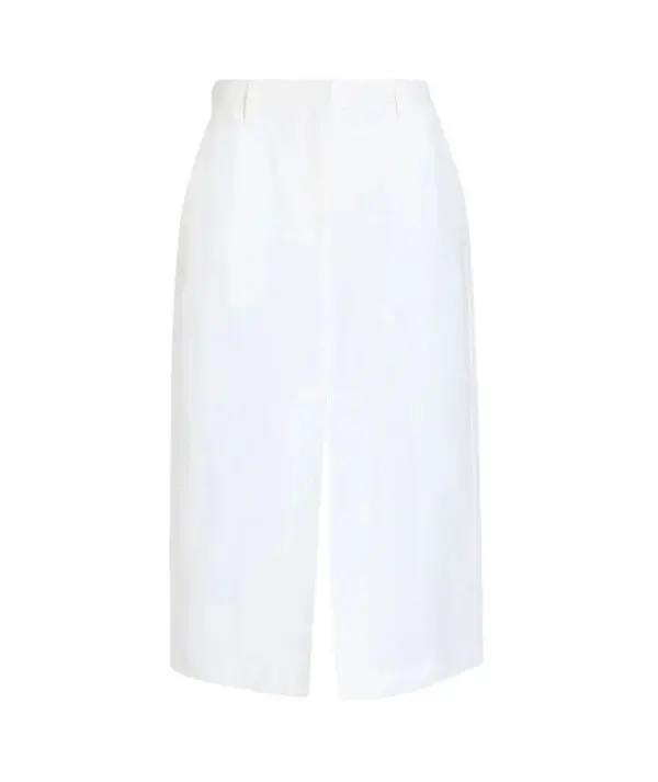 Theory Linen Midi Skirt