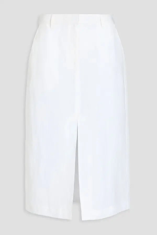 Theory Linen Midi Skirt