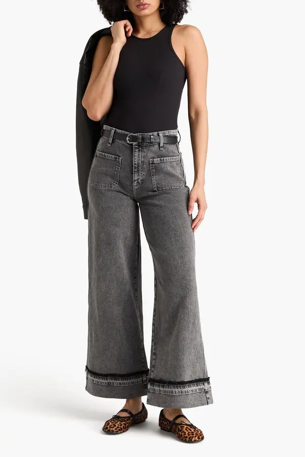 Rag & Bone Essential Ribbed Pima Cotton-blend Jersey Tank - Black