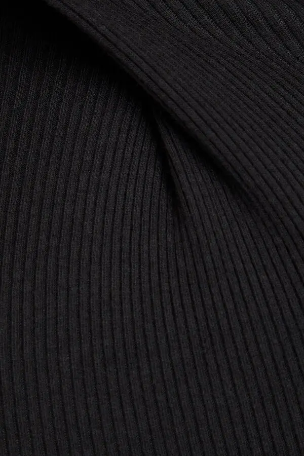 Rag & Bone Essential Ribbed Pima Cotton-blend Jersey Tank - Black