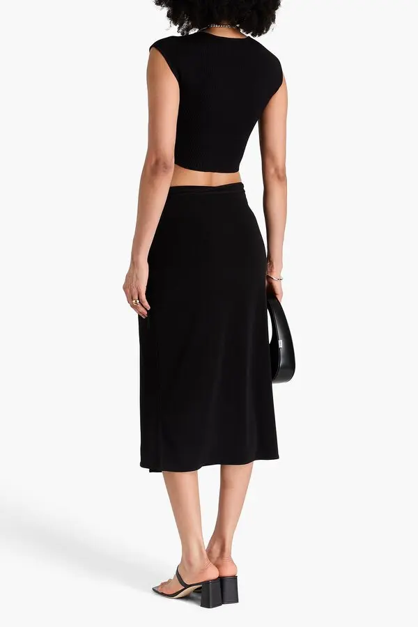 Vince Wrap-effect Midi Skirt