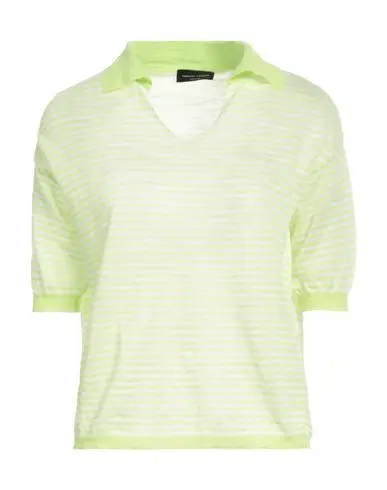 ROBERTO COLLINA Knitted Striped V-neck Sweater