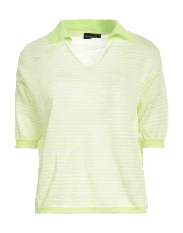 ROBERTO COLLINA Knitted Striped V-neck Sweater