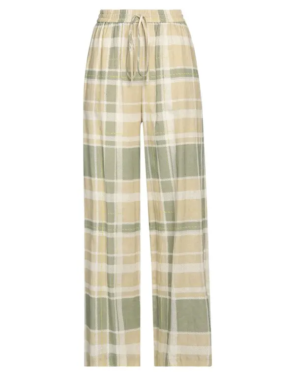 BALLANTYNE Wide Leg Tartan Pants - Green