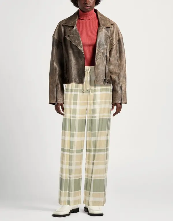 BALLANTYNE Wide Leg Tartan Pants - Green