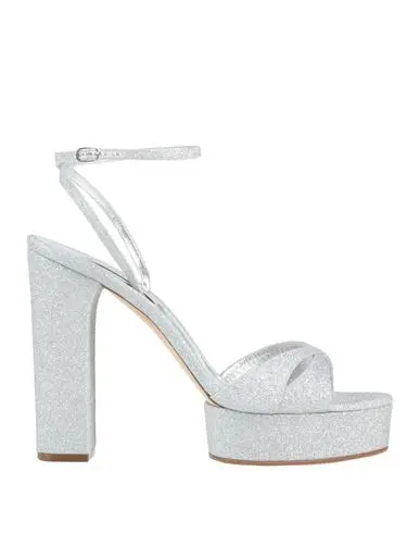 Casadei Glittered Slingback Platform Sandals