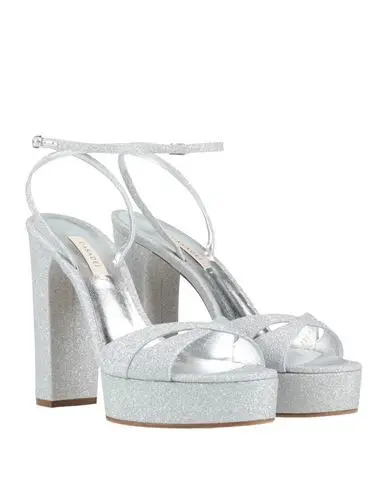 Casadei Glittered Slingback Platform Sandals