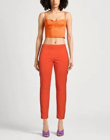 CARACTÈRE Tapered Poplin Pants - Orange