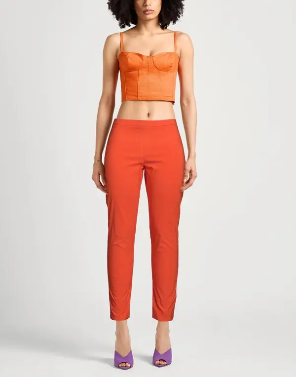 CARACTÈRE Tapered Poplin Pants - Orange