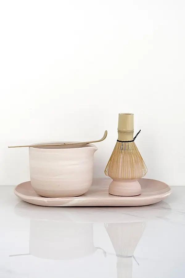 REN VOIS Blush Marble Matcha Table Set - Pink