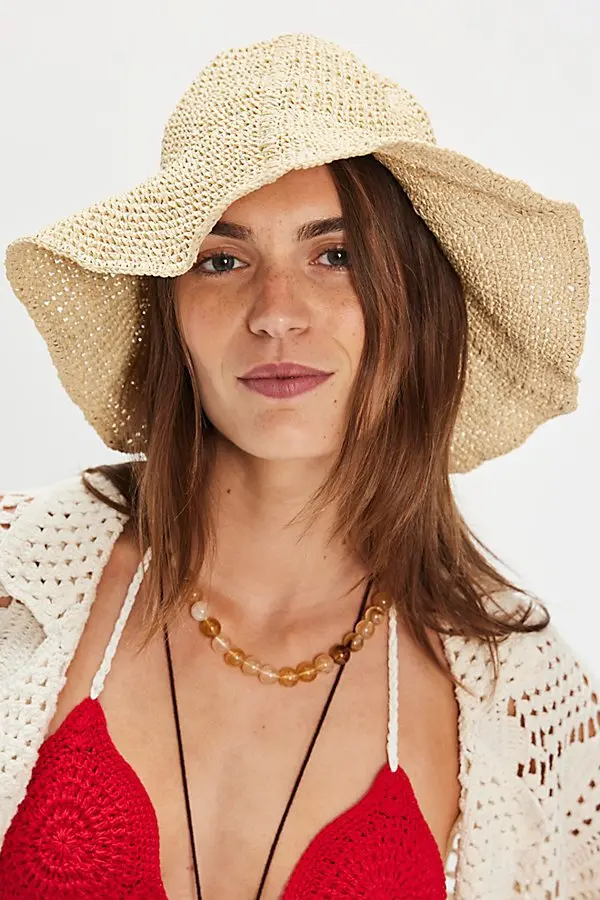 Free People Essential Beach Hat - Beige